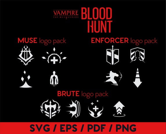 Bloodhunt SVG Eps PNG PDF Abilities Muse Brute Enforcer | Etsy