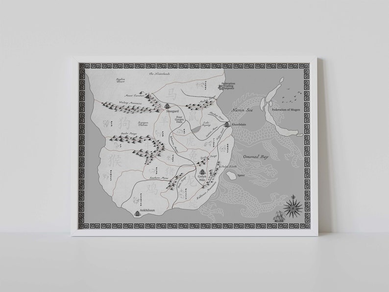 Poppy War Map, Dragon Republic Map Burning God Map, Map of Nikan ...