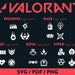 Valorant Agents SVG PNG Pdf Abilities Phoenix Raze Sage Sova Viper Riot ...