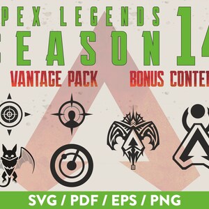 Apex Legends SVG VANTAGE Season 14 Hunted Download | Vector Logo Pack ...