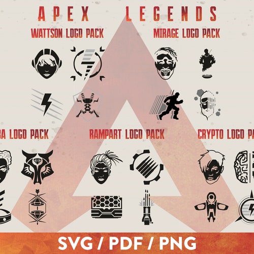 Apex Legends SVG Download PNG PDF Vector Logo Pack Lifeline - Etsy