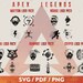 Apex Legends Vector Logo Rank Logos Pack Digital SVG Download Gaming ...