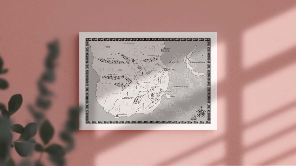 Poppy War Map, Dragon Republic Map Burning God Map, Map of Nikan ...