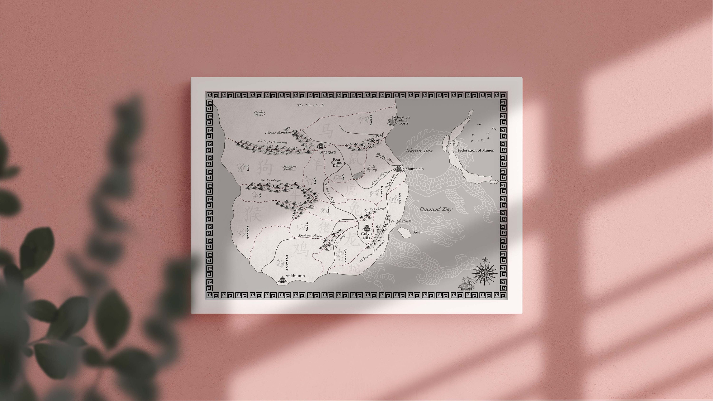 Poppy War Map, Dragon Republic Map Burning God Map, Map of Nikan ...