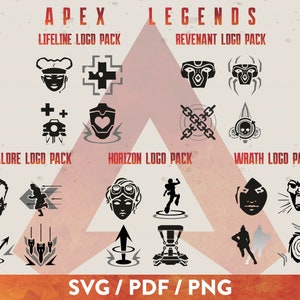 Apex Legends SVG Download PNG PDF Vector Logo Pack Lifeline - Etsy
