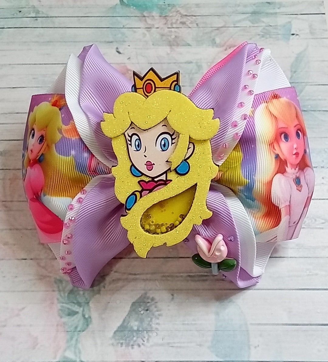 Mario Bros Hair Bow, Mario Bros, Princess Peach Hair Bow, Mario Bros ...