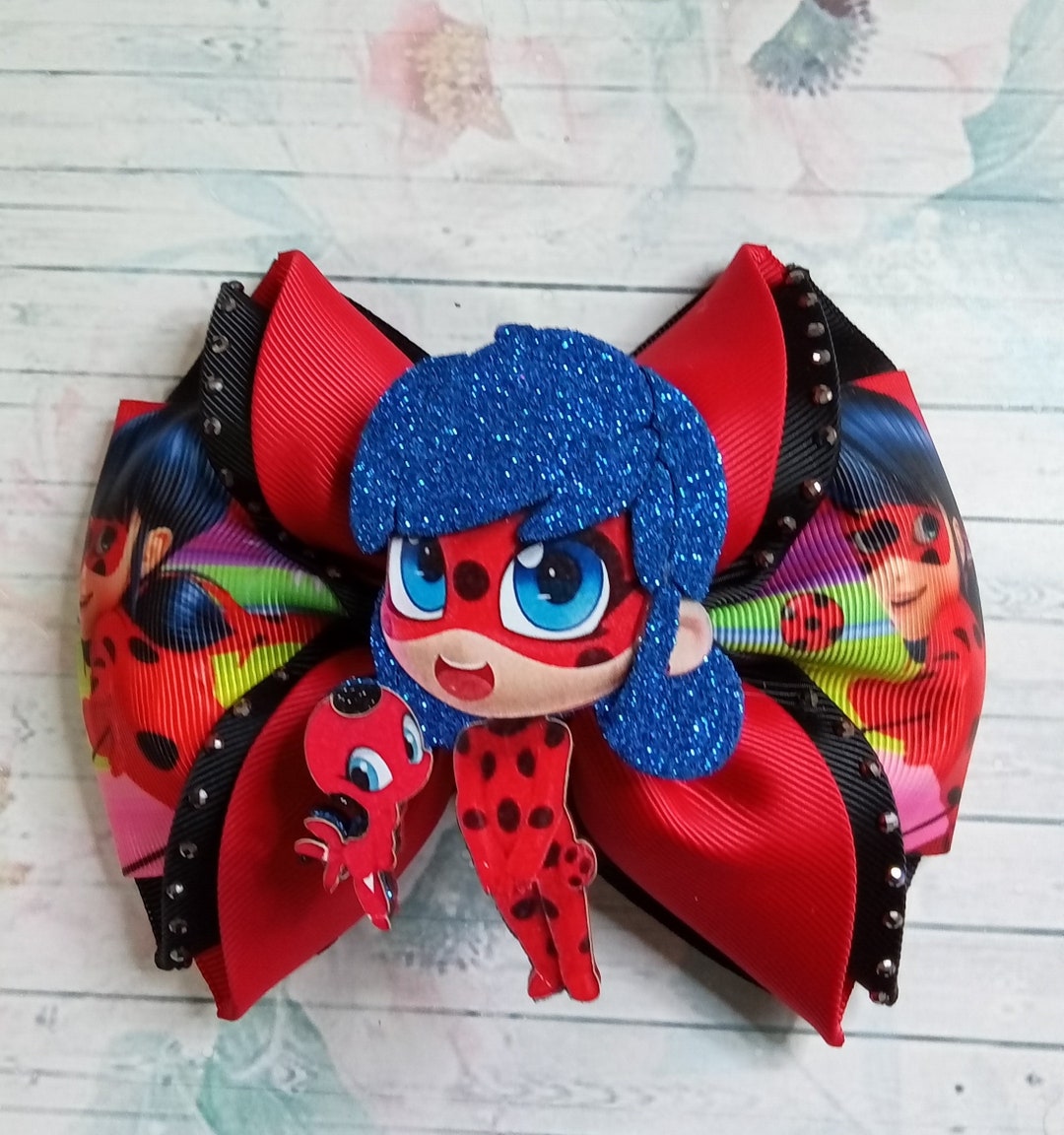 Ladybug Hair Bow, Medium Bows Ladybug Bows, Ladybug Hair Bow Set - Etsy