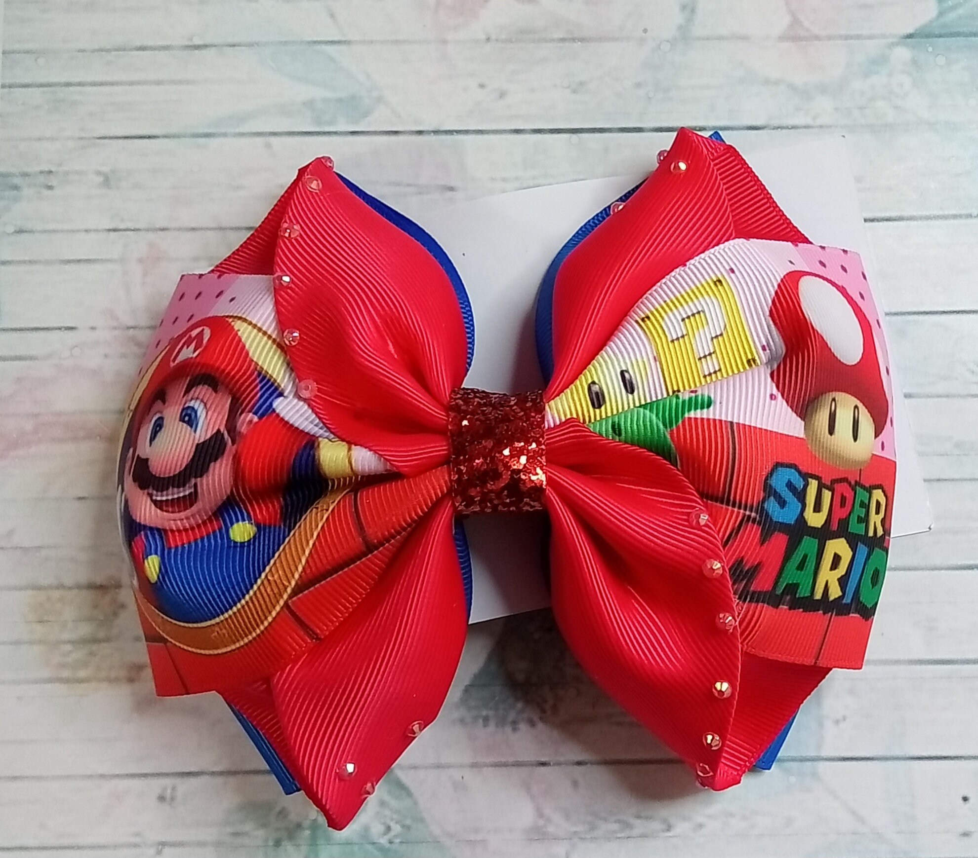 Mario Bros Hair Bow, Mario Bros, Yoshi Hair Bow, Mario Bros, Bows for ...