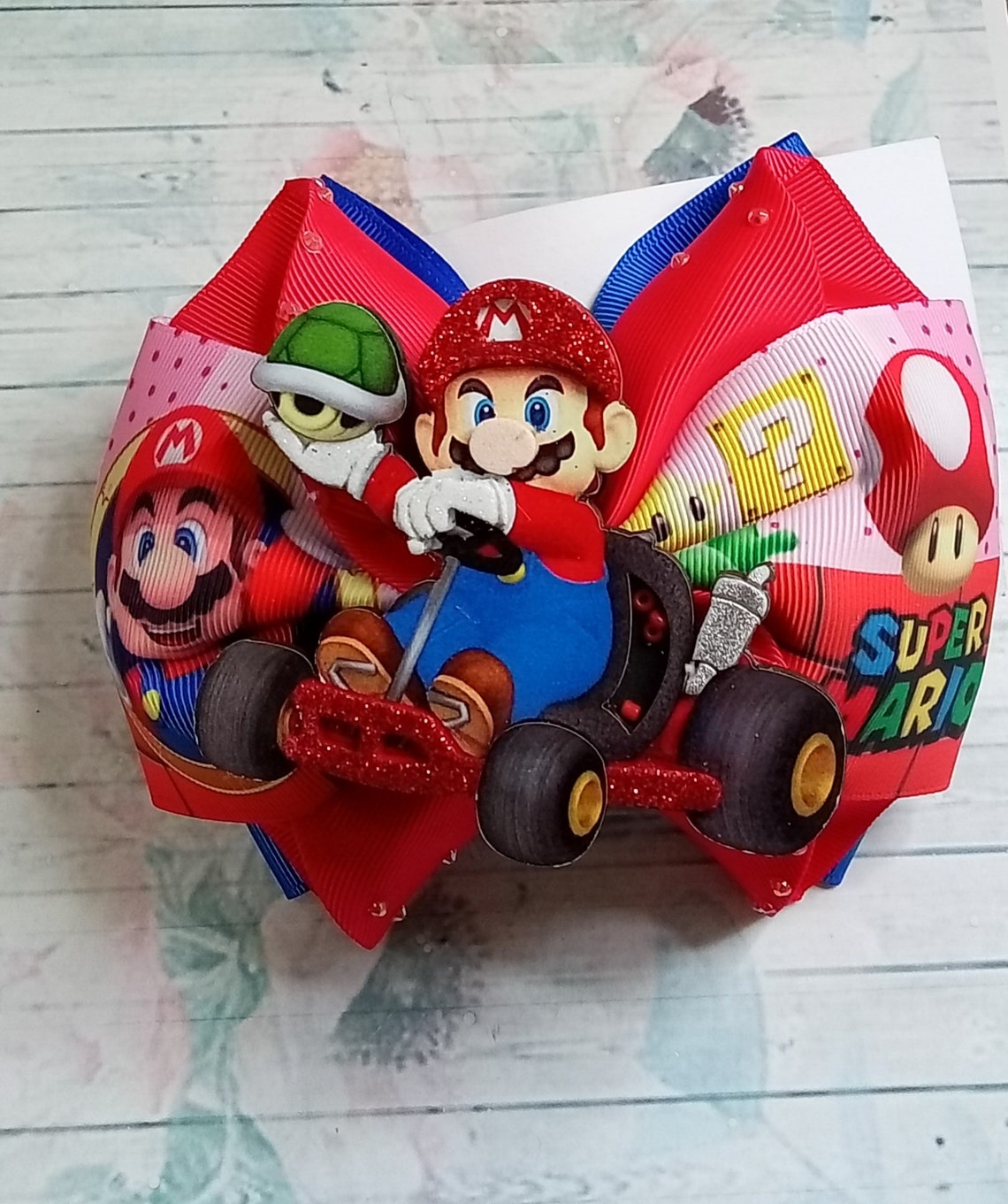 Mario Bros Hair Bow, Mario Bros, Yoshi Hair Bow, Mario Bros, Bows for ...