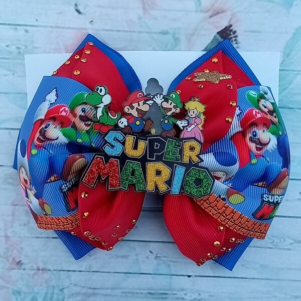Mario Hair Bow - Etsy