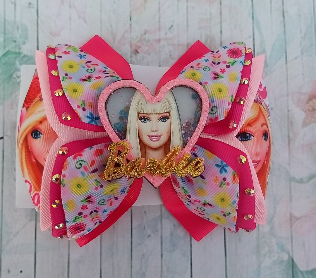 Barbie Inspired Bows Barbie Inspired Hair Bow Barbie Hair - Etsy