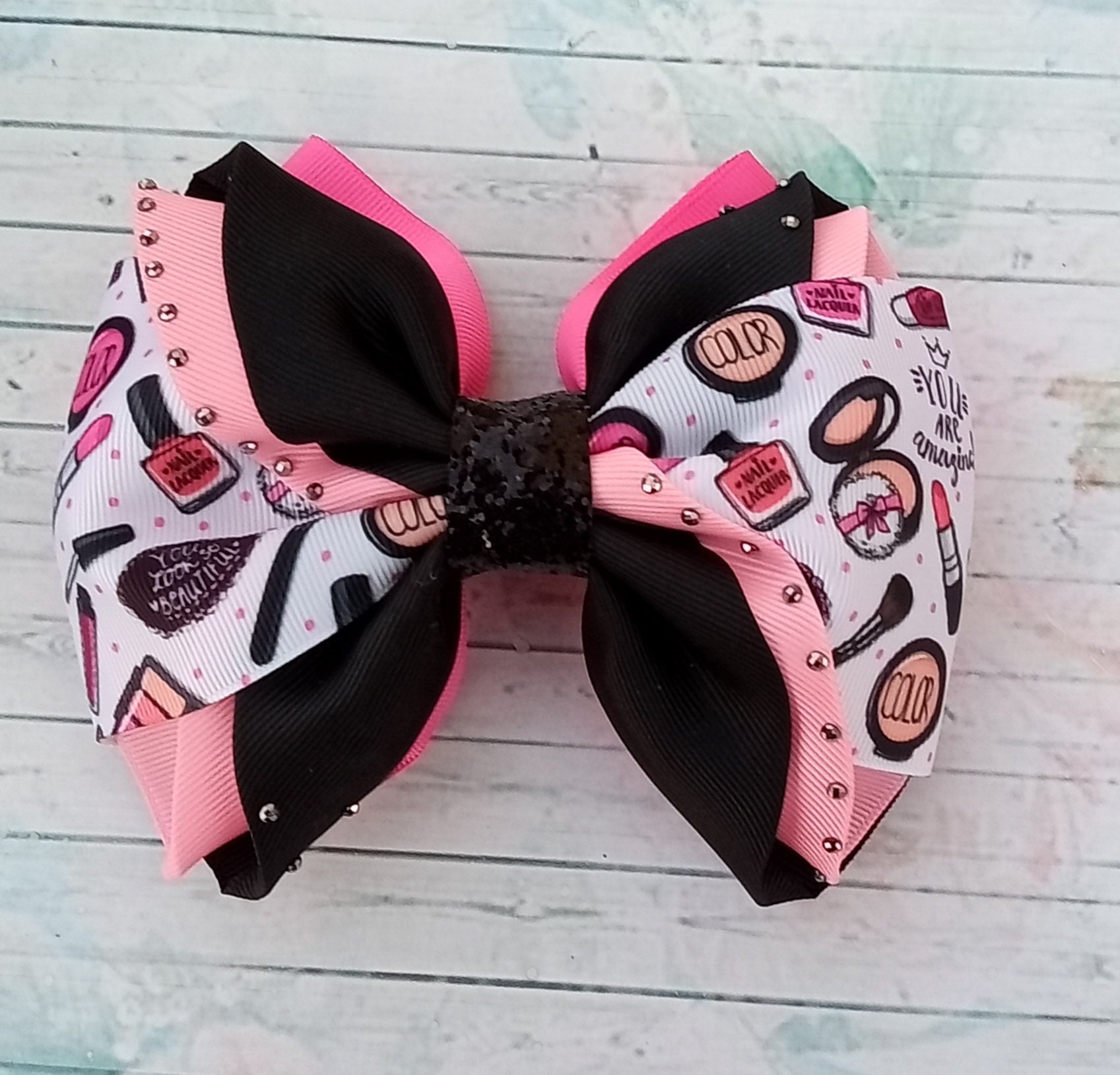 Makeup Hair Bow, Makeup Bows, Bows for Girls - Etsy