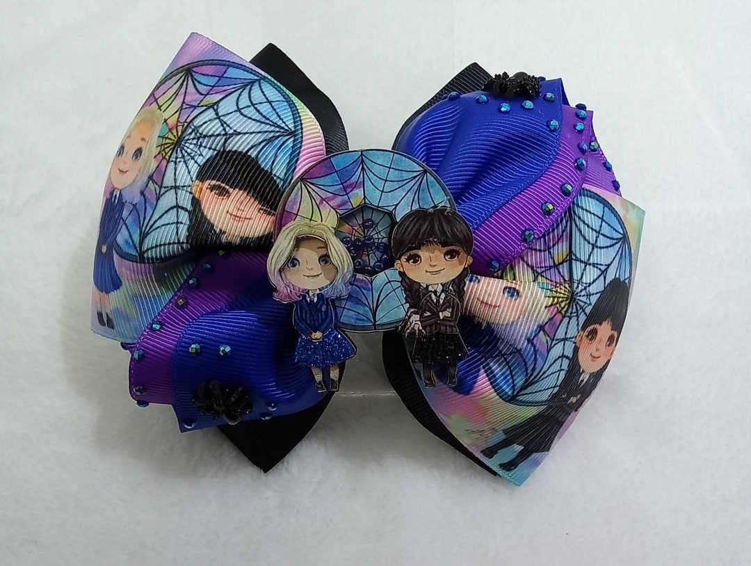 Wednesday Hair Bow, Merlina Hair Bow, Merlina Bun, Wednesday Addams Bow ...