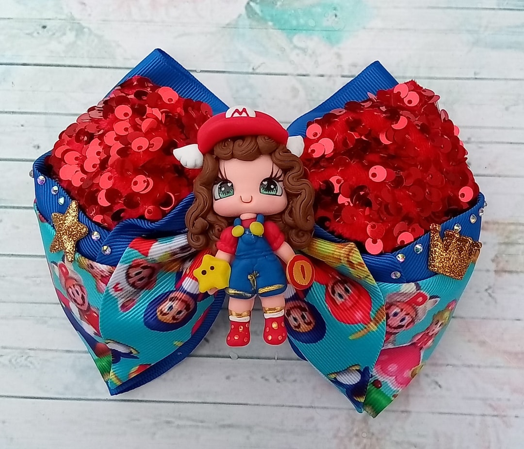 Mario Bros Hair Bow Mario Bros Yoshi Hair Bow Mario Bros - Etsy
