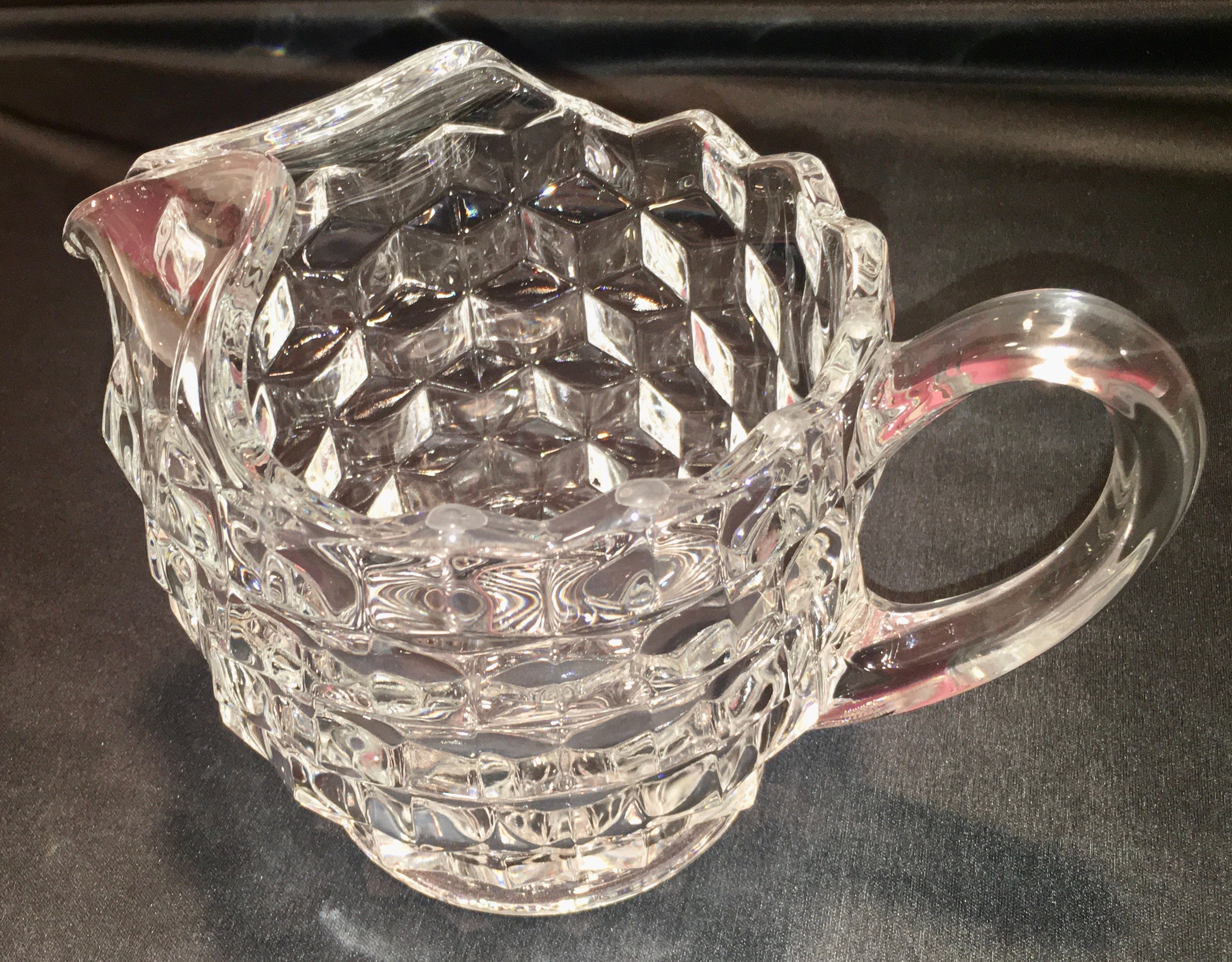 Vintage 1940's Fostoria American Glass Lipped Jug - Etsy
