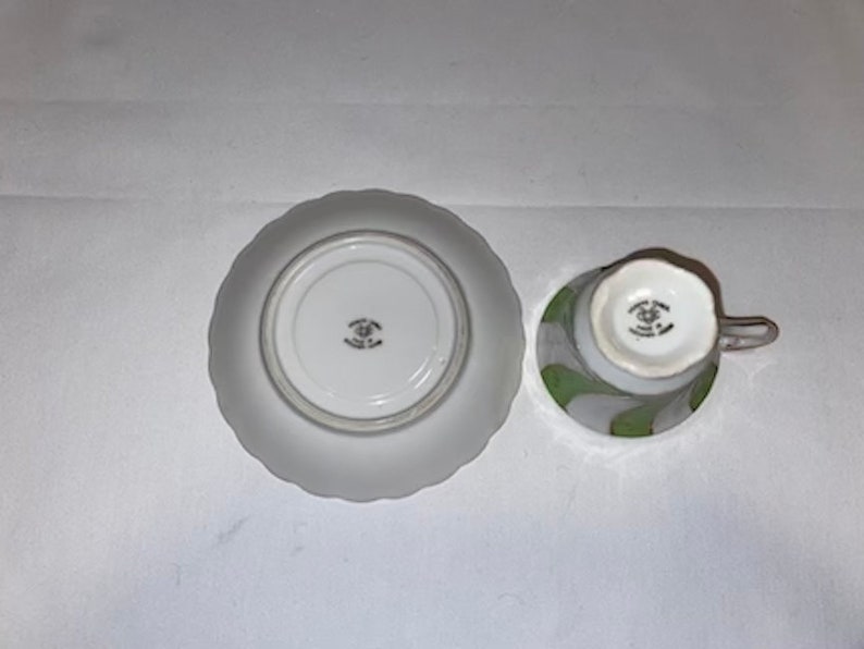 UCAGCO China Made in Occupied Japan, Green, White and Gold Demitasse ...