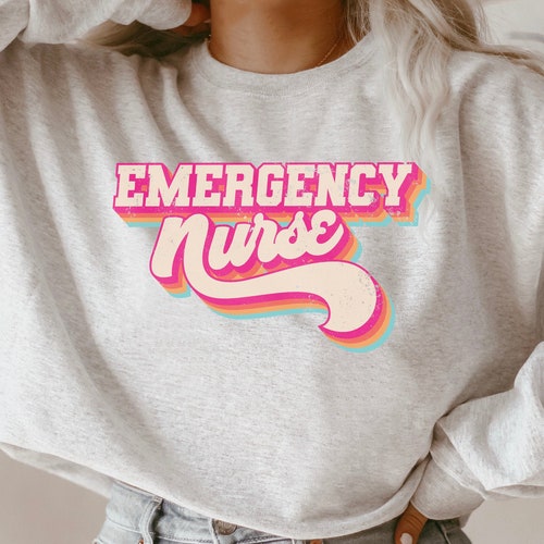ER Nurse Sweatshirt Emergency Room Nurse Shirt Emergency - Etsy