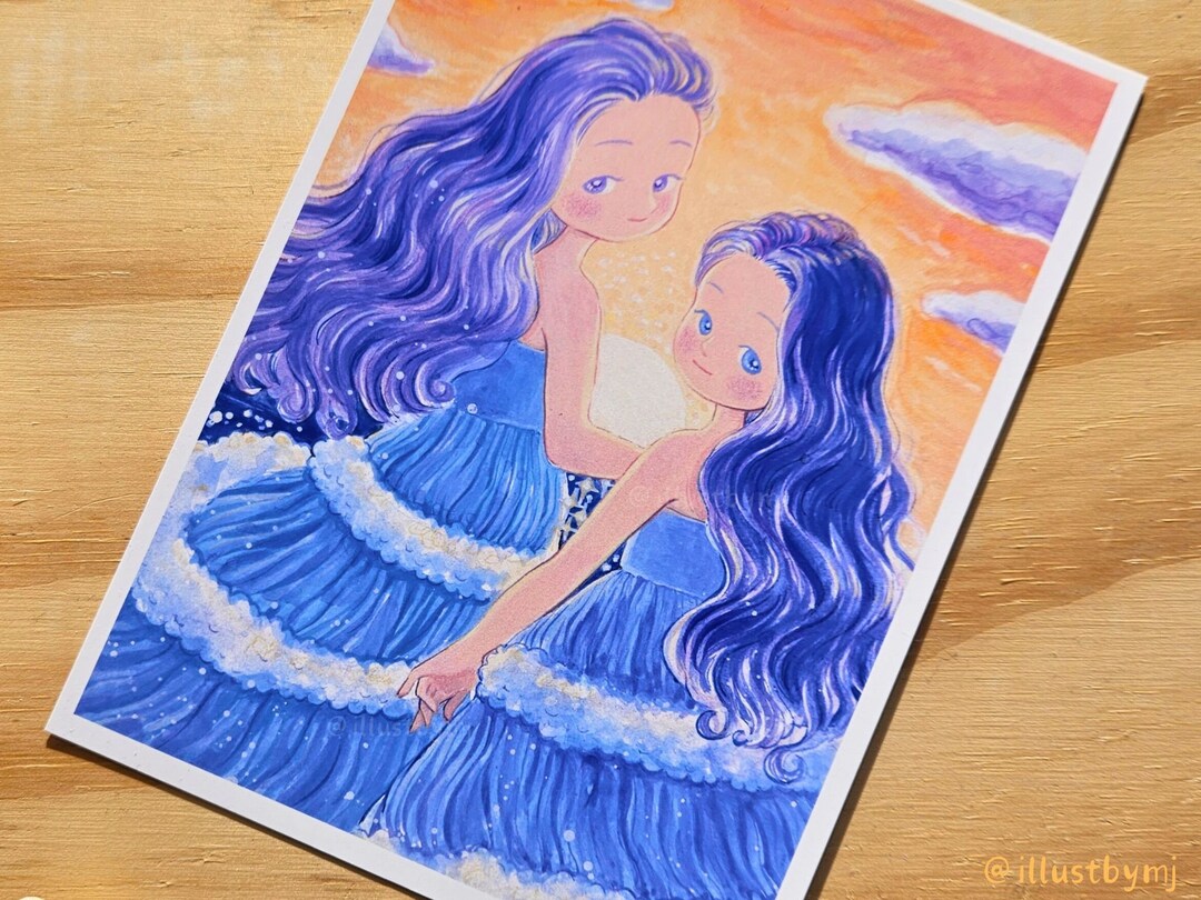Magical Hour Original Illustration Painting Art Deco & Gift - Etsy