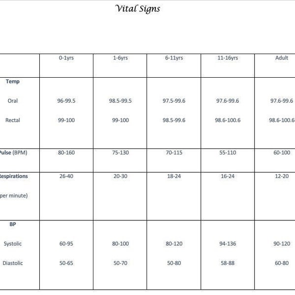 Vital Signs Notepad - Etsy