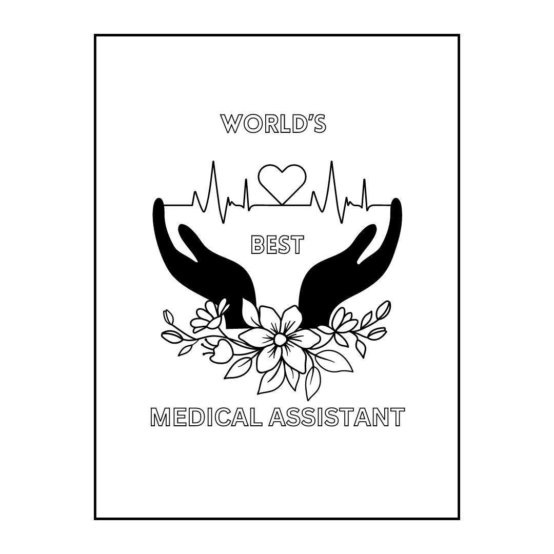 World's Best Medical Assistant Coloring Page - Etsy