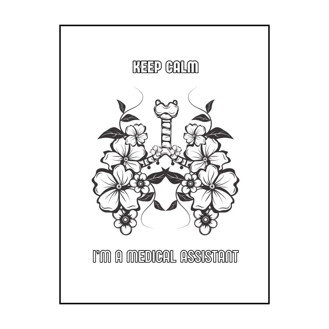 Medical Assistant Keep Calm Coloring Page - Etsy