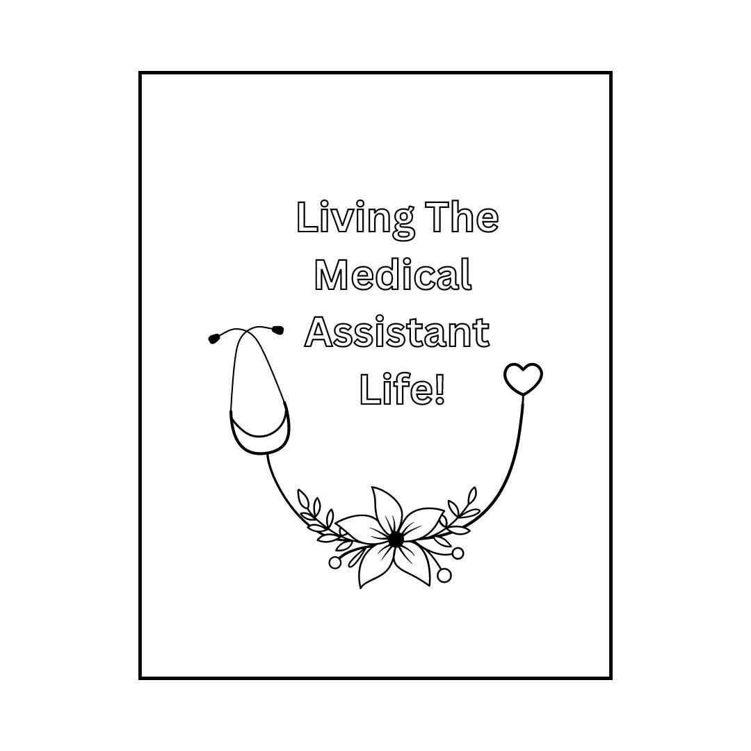 Medical Assistant Life Coloring Page - Etsy