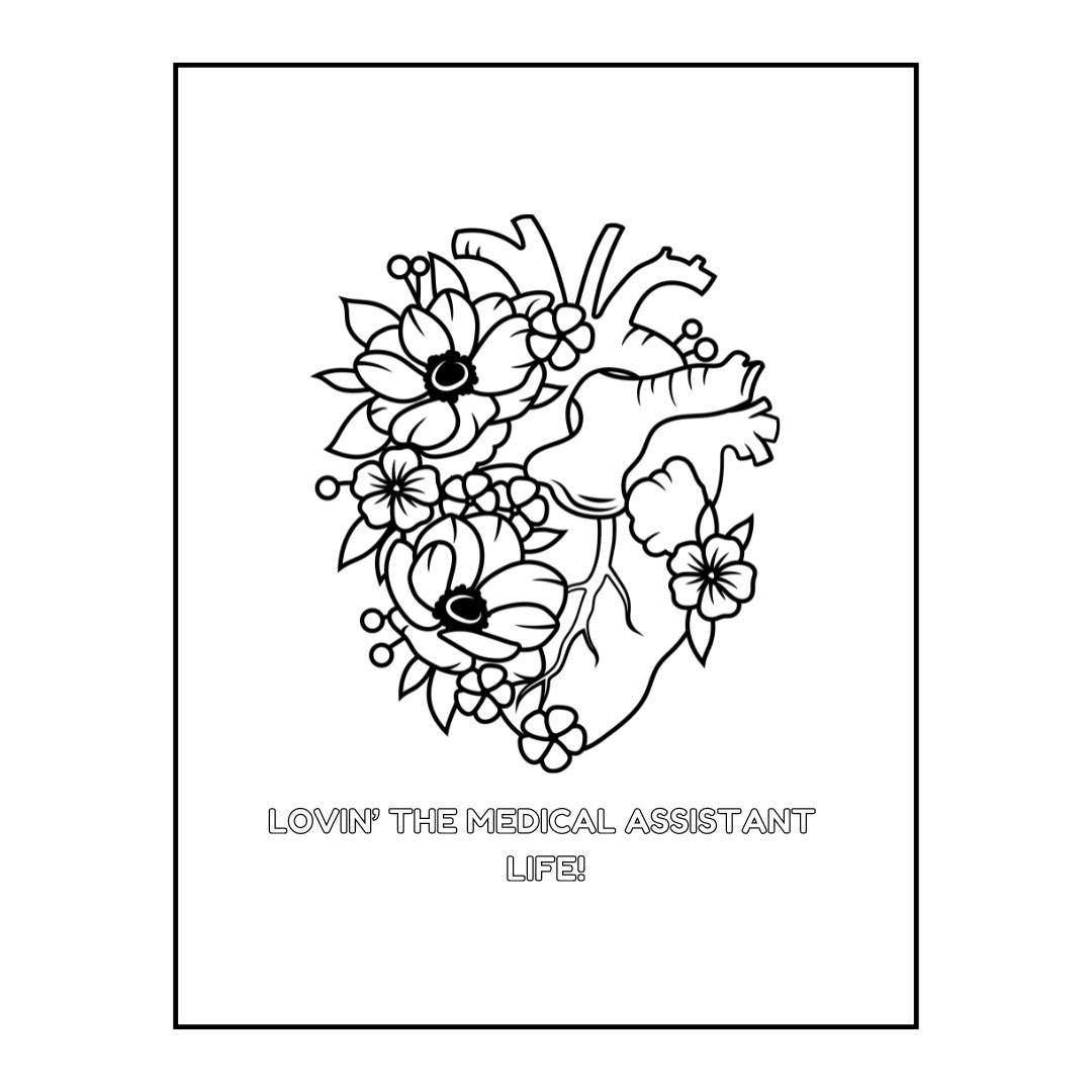 Lovin' Medical Assistant Coloring Page - Etsy