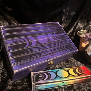 Moon Phase Apothecary Chest Box Jewel-tone Series Azurite Blue & Deep ...