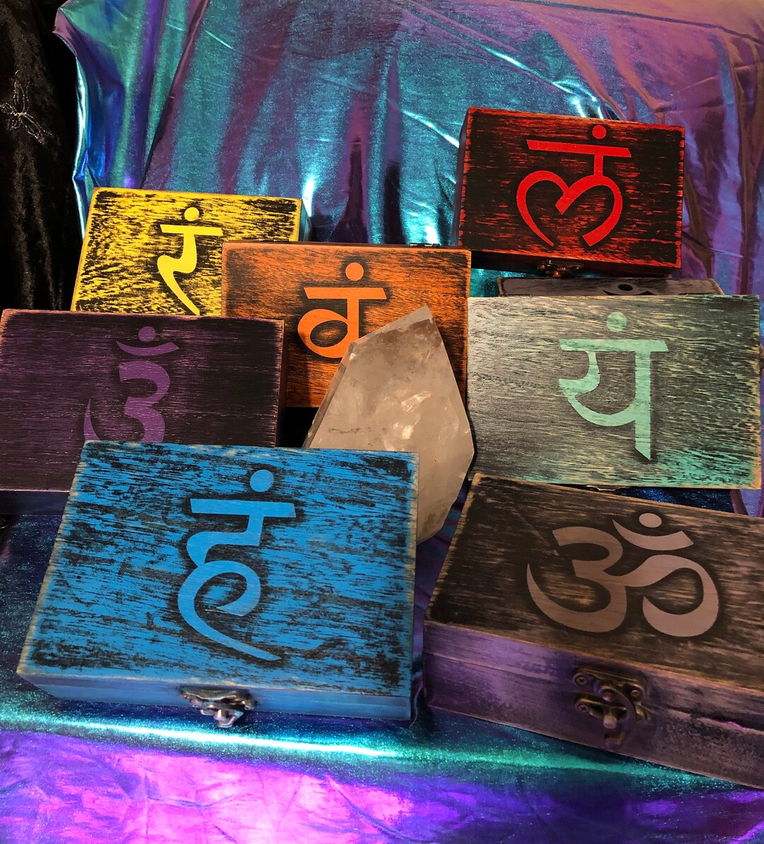 Chakra Box Crystal Storage, Meditation Tool - Etsy
