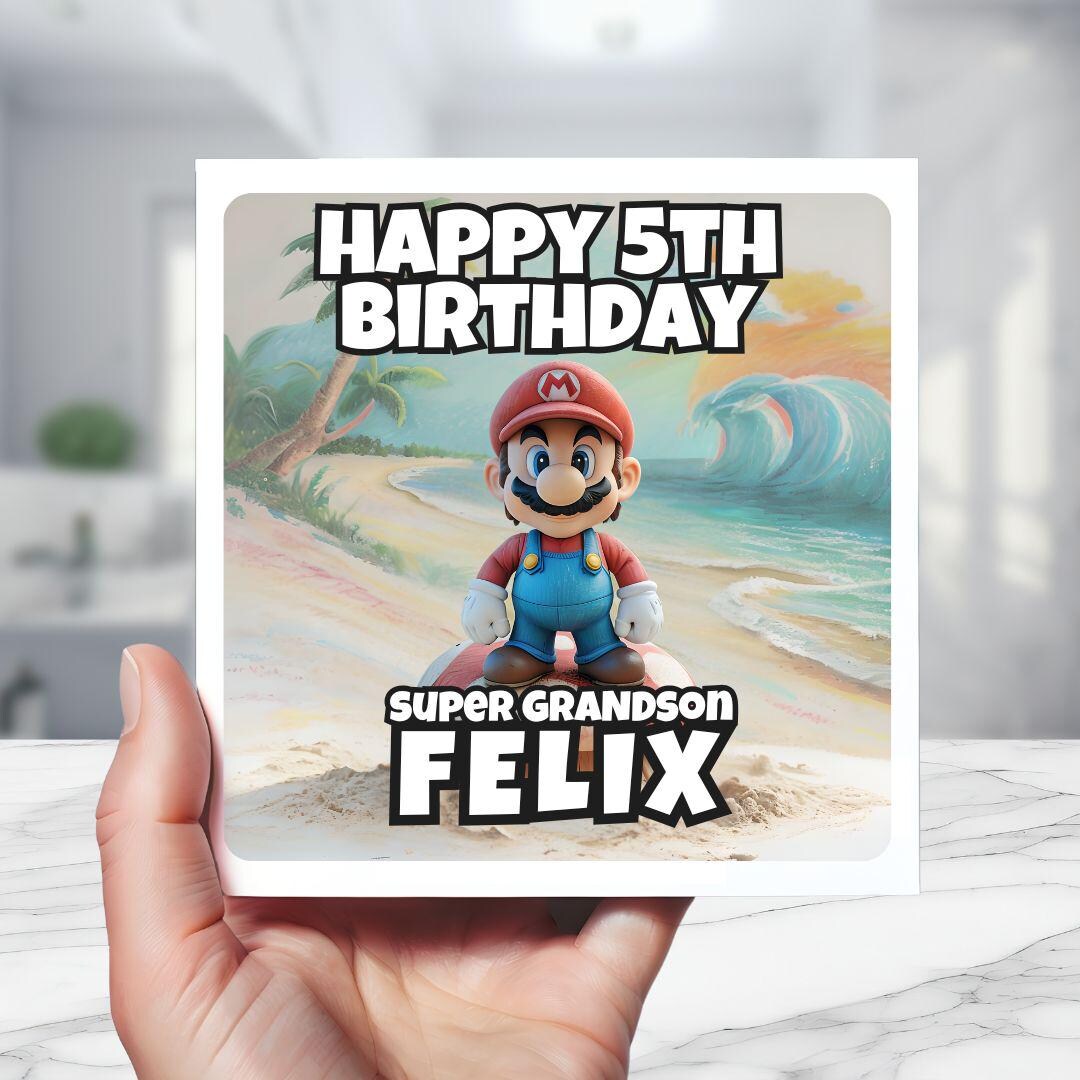Super Mario Brothers Birthday Card, Any Age Birthday Card, for Him ...