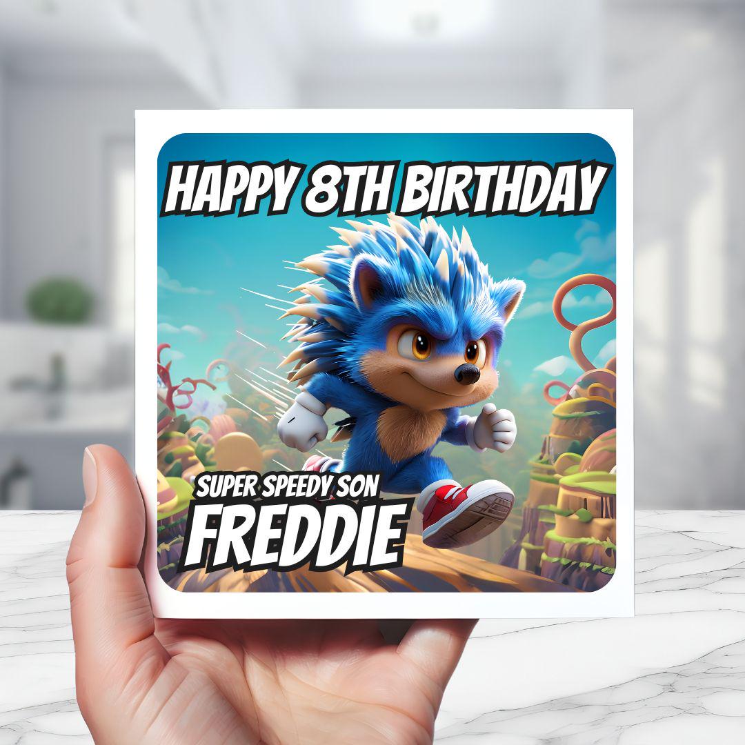 Sonic the Hedgehog Birthday Card, Any Age Birthday Card, for Him ...
