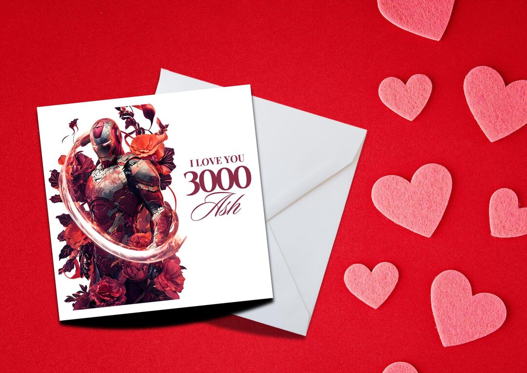 Iron Man Valentines Day Card, I Love You 3000 Valentines Husband ...