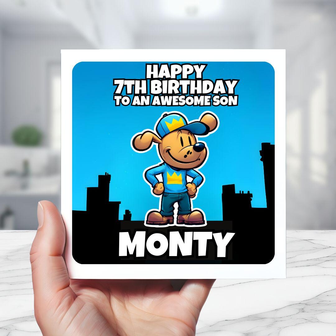 Dog Man Birthday Card, Any Age Birthday Card, for Him Birthday Card for ...