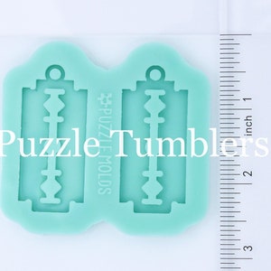 Razor Blades Earring Mold, Custom Mold, Epoxy or UV Clear Silicone Mold ...