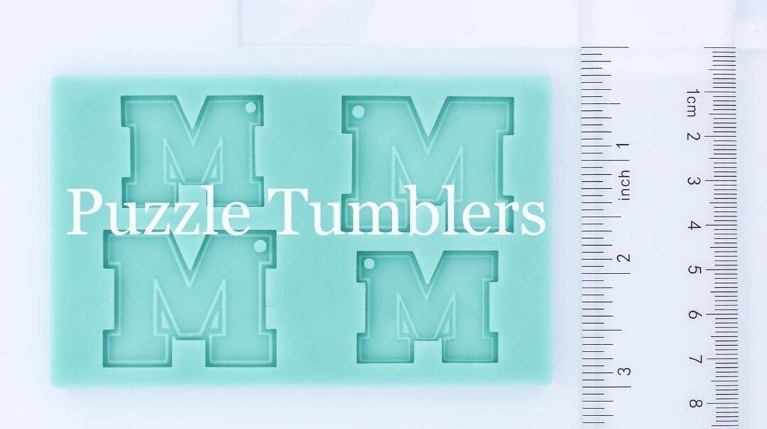 Custom Letter M Earrings Mold, Custom Mold, Puzzle Molds, Letter ...