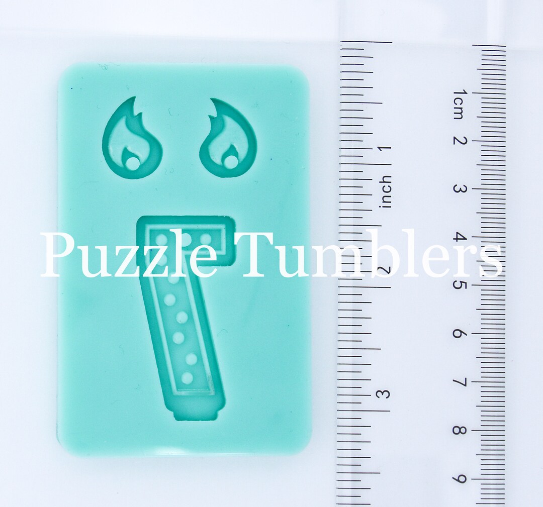 Custom Number 7 Birthday Candle With Dots Earring Mold, Birthday Mold ...