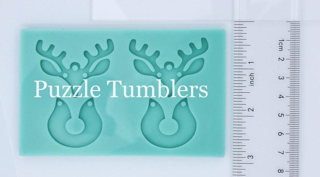 Custom Reindeer Earring Mold 2 Pieces, Reindeer Earrings, Reindeer ...