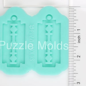 Razor Blades Earring Mold, Custom Mold, Epoxy or UV Clear Silicone Mold ...