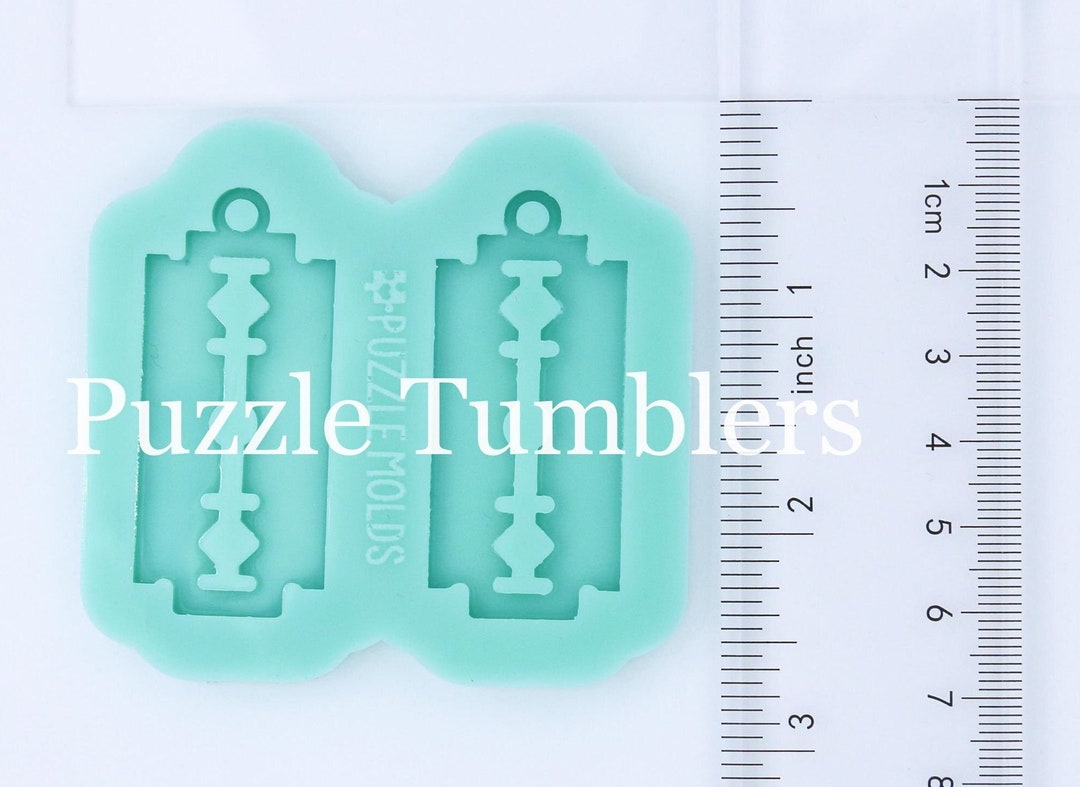 Razor Blades Earring Mold, Custom Mold, Epoxy or UV Clear Silicone Mold ...