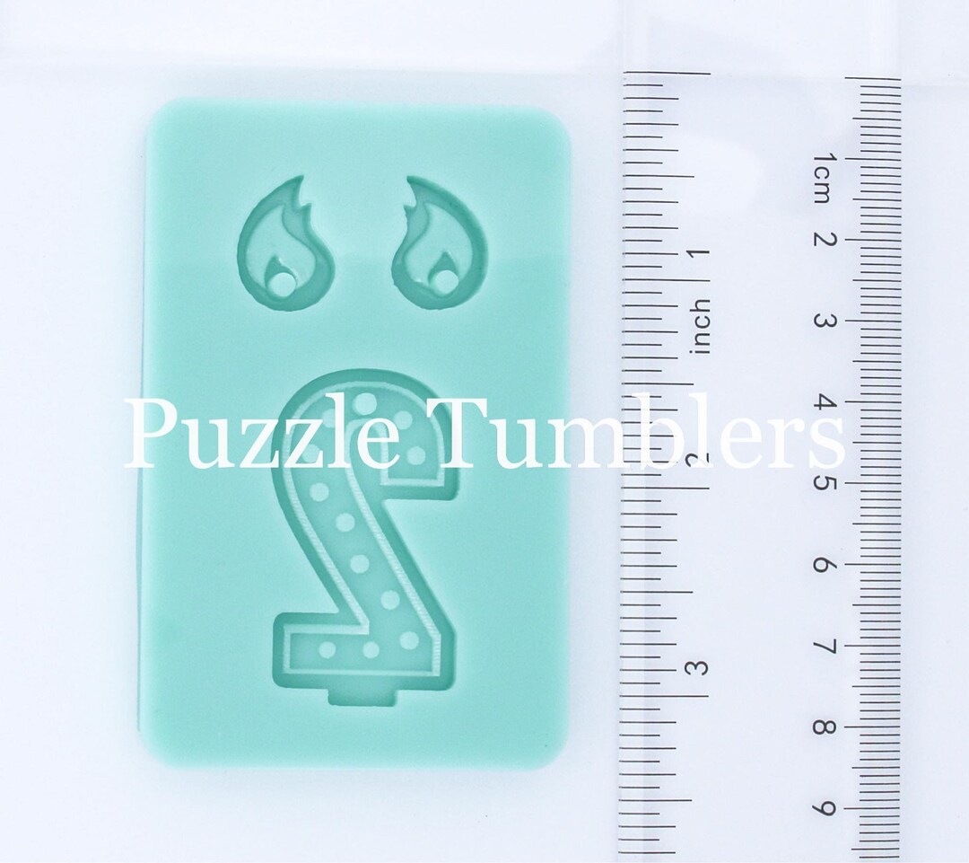 Custom Number 2 Birthday Candle With Dots Earring Mold, Birthday Mold ...