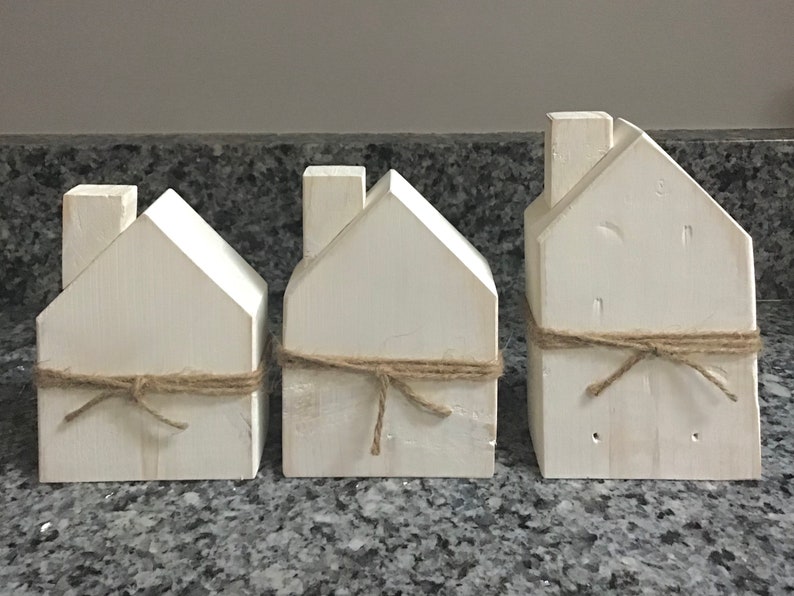 Handcrafted Rustic Wood House Set: Shabby Chic Decor - Etsy