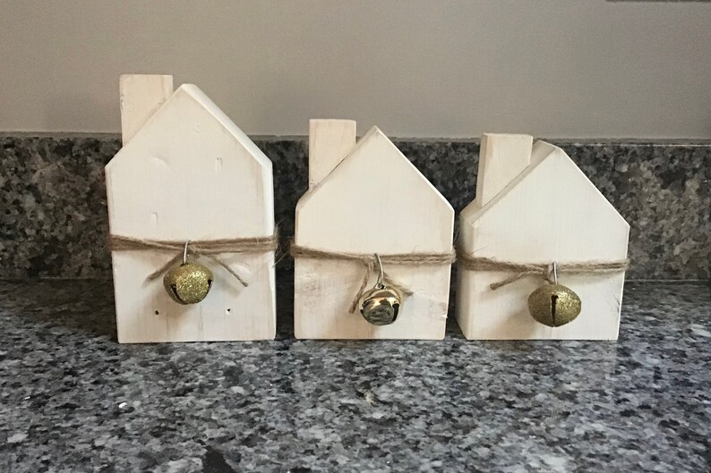 Handcrafted Rustic Wood House Set: Shabby Chic Decor - Etsy
