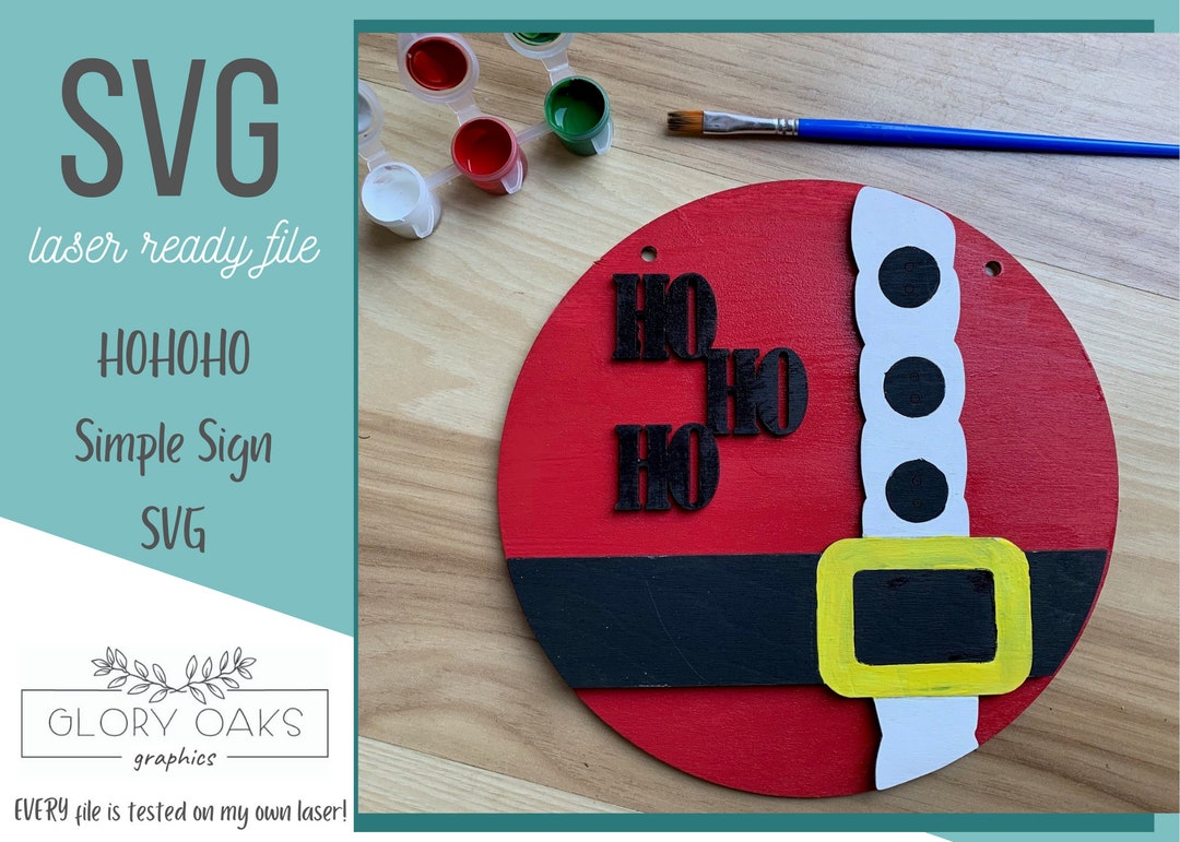 Christmas Santa Sign SVG/ Santa Sign Cut File/ Simple Christmas DIY ...