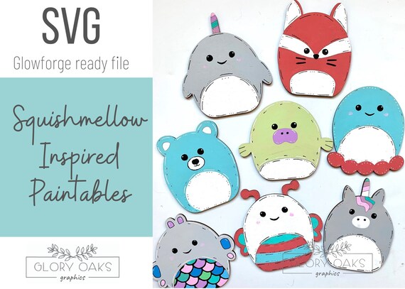 Squishmallow Inspired Paintables SVG / Kids Craft / DIY Paint - Etsy