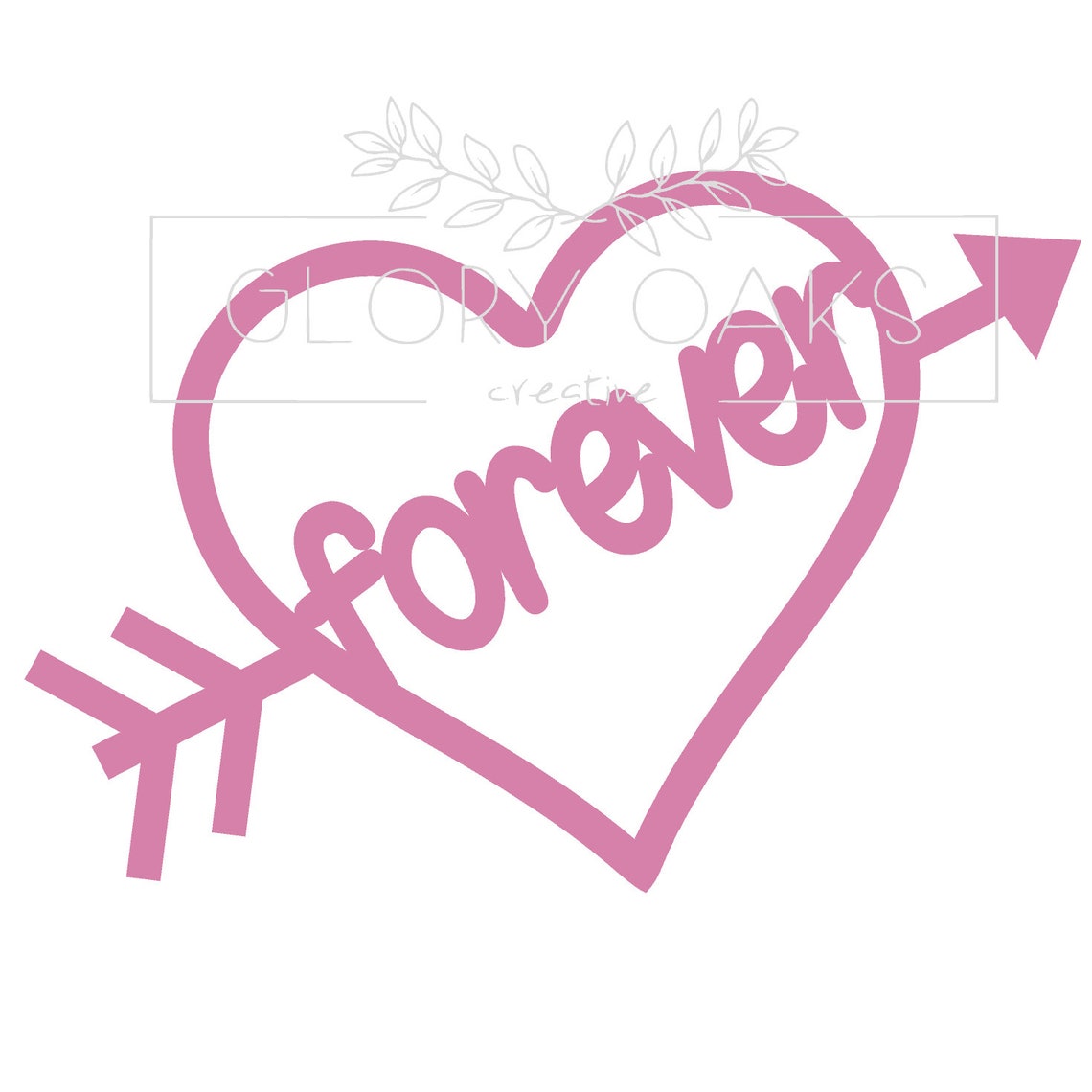 Heart W Arrow Valentine SVG PDF PNG / Valentine Svg Forever - Etsy