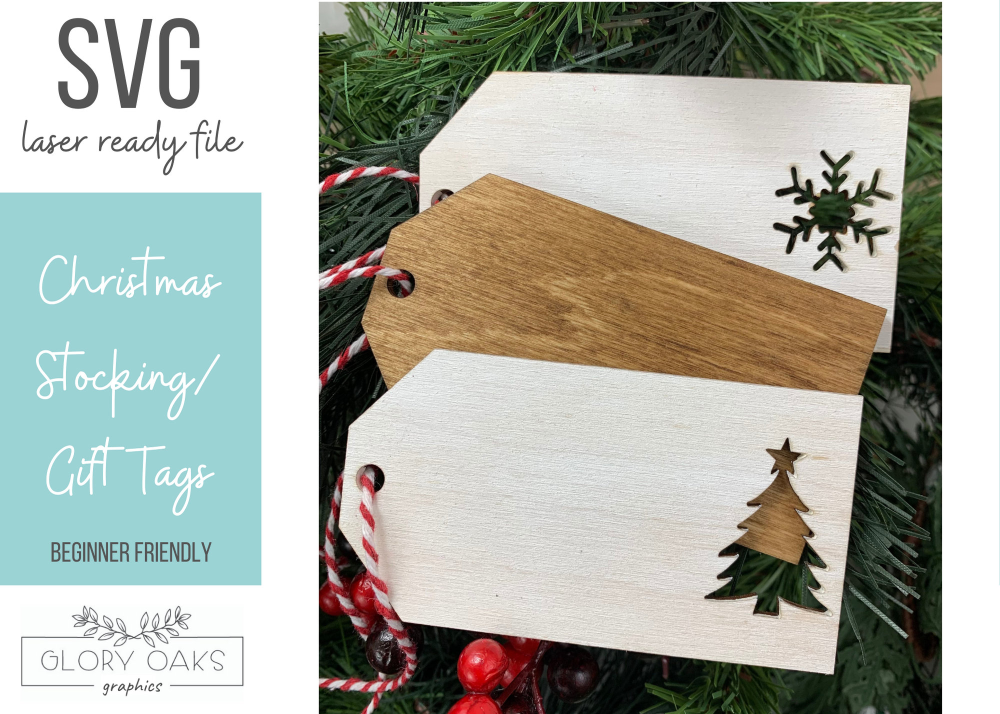 Simple Christmas Gift Tags SVG / Christmas Stocking Tag Svg / - Etsy