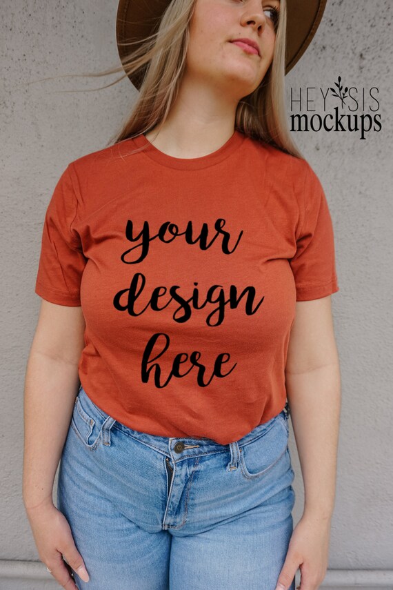 Bella Canvas 3001 Mockup Rust Mockup Rust Bella Canvas | Etsy