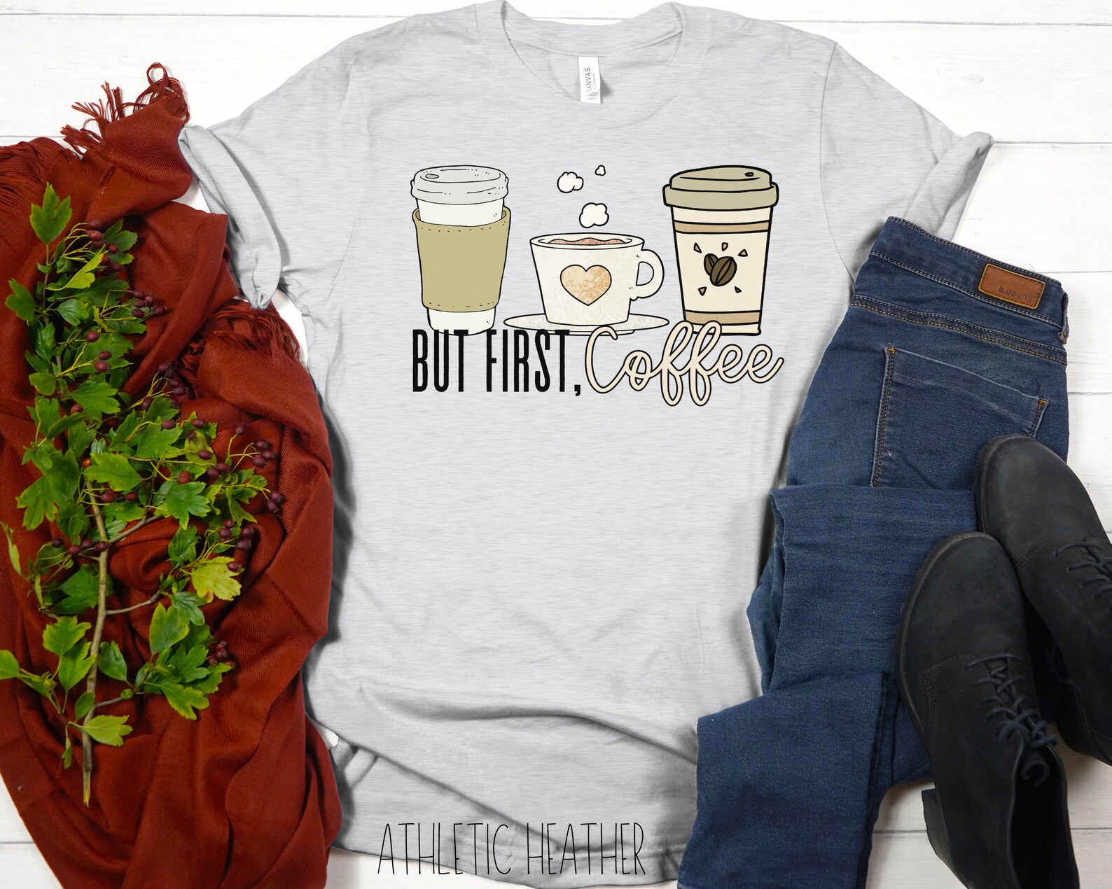 But First Coffee, Coffee Crewneck, Coffee Lover Gift, Women's Coffee ...