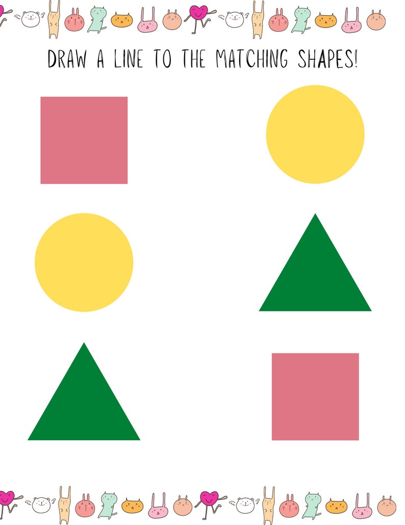 Toddler Activities Worksheets for Kids Toddler Learning - Etsy