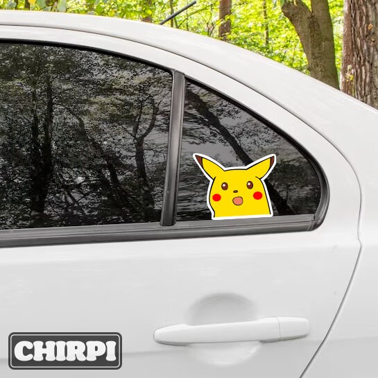 Surprised Pikachu Peeker Decal Pokemon - Etsy